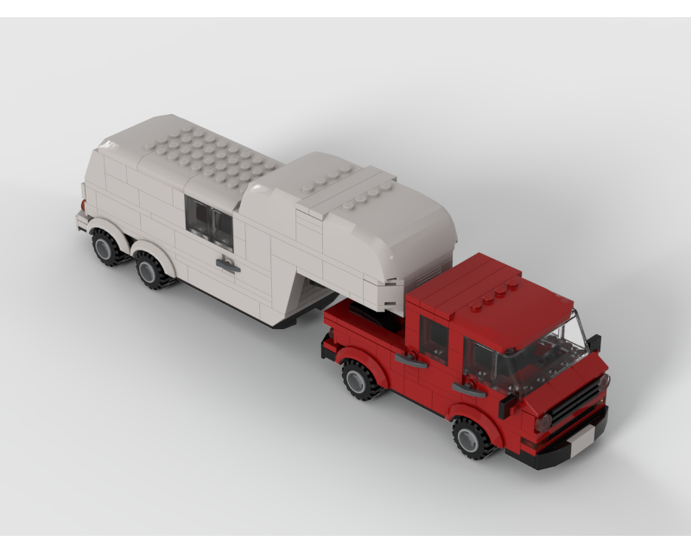 Lego Moc Vw T3 Doka With Rv Trailer By Svenknie Rebrickable Build