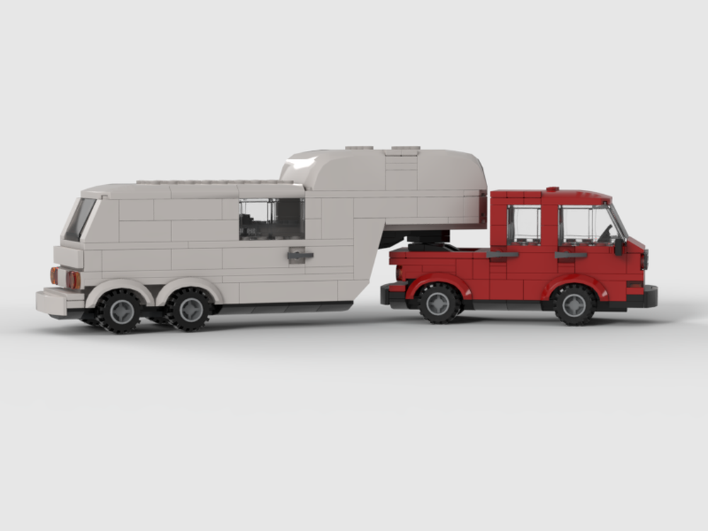Lego Moc Vw T3 Doka With Rv Trailer By Svenknie Rebrickable Build