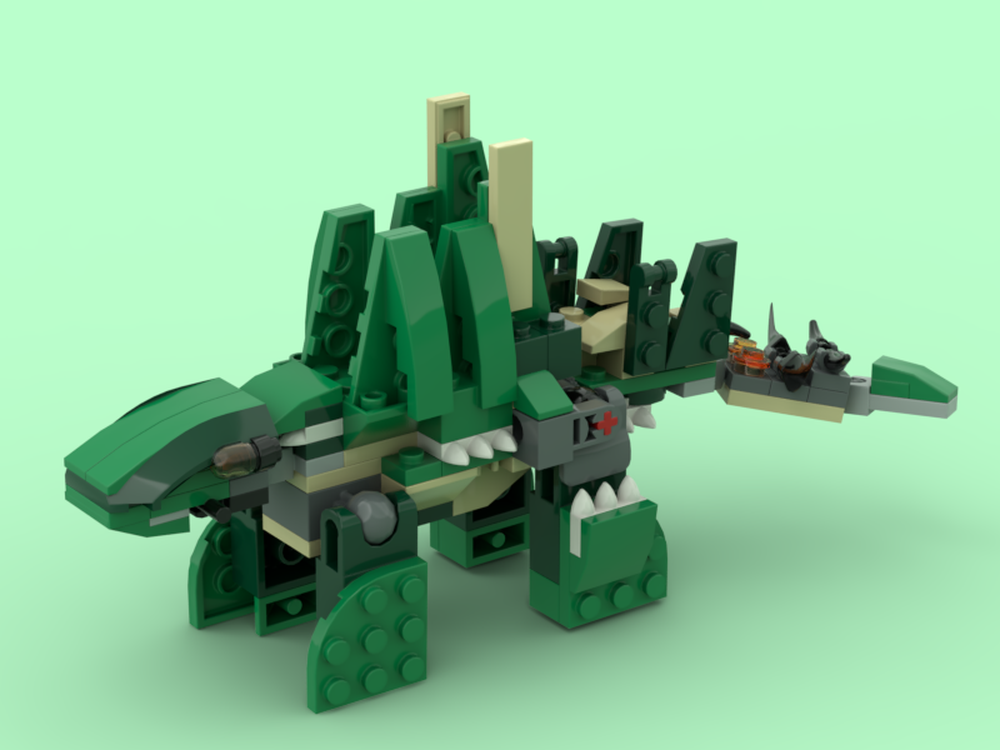 Lego Moc 31058 Stegosaurus By Legodesigner Rebrickable Build With Lego