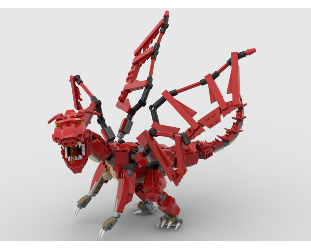 LEGO MOC Red dragon by tomclarke | Rebrickable - Build with LEGO