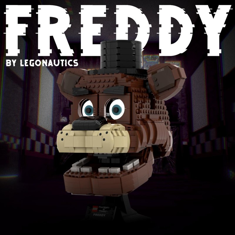 LEGO MOC-105863 Freddy Fazbear Head by Leifscape | Rebrickable - Build ...