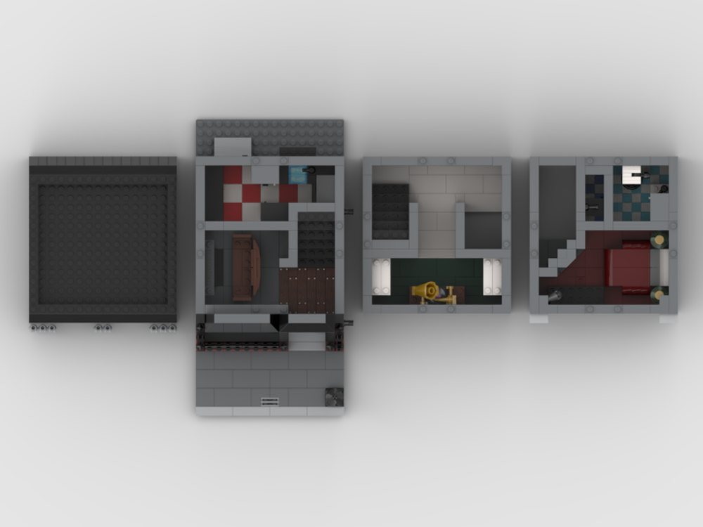 Lego Moc Modular Narrow Town House By Jameshigson0512 Rebrickable
