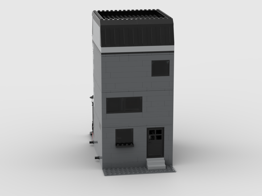 Lego Moc Modular Narrow Town House By Jameshigson0512 Rebrickable
