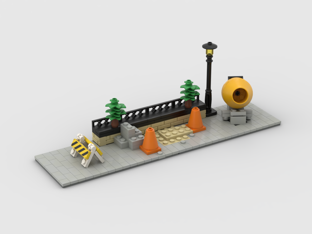 LEGO MOC Modular Corner Sidewalk work| Turn every modular model into a ...