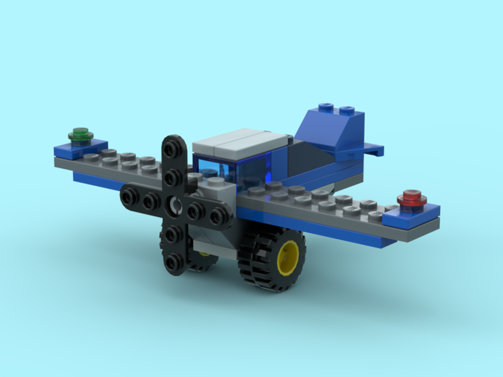 LEGO MOC Retro plane by Silm4ril | Rebrickable - Build with LEGO