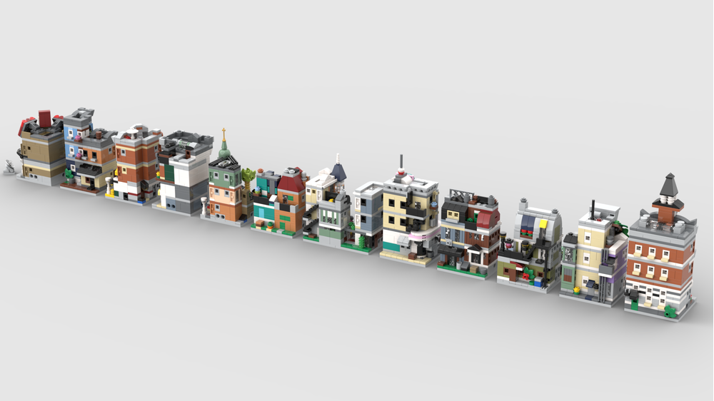 LEGO MOC Post Lego 10230 Mini Modular Series - Set of 13 by ...