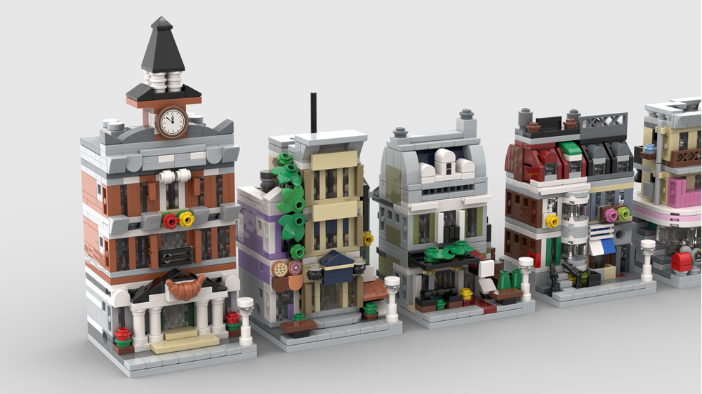 LEGO MOC Post Lego 10230 Mini Modular Series - Set of 13 by ...