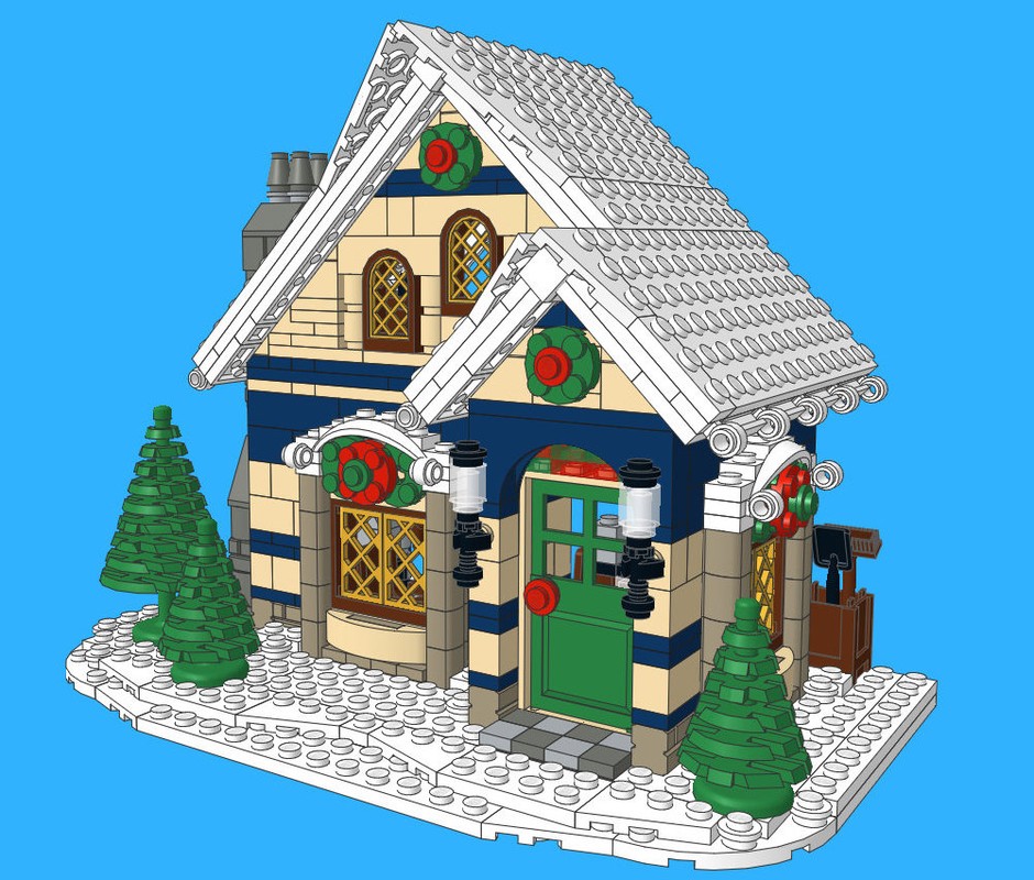 Lego Moc Winter Cafe By Kristel Rebrickable Build With Lego