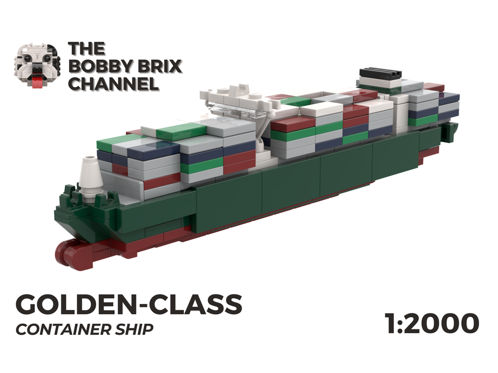 LEGO MOC Golden-Class Container Ship by The Bobby Brix Channel ...