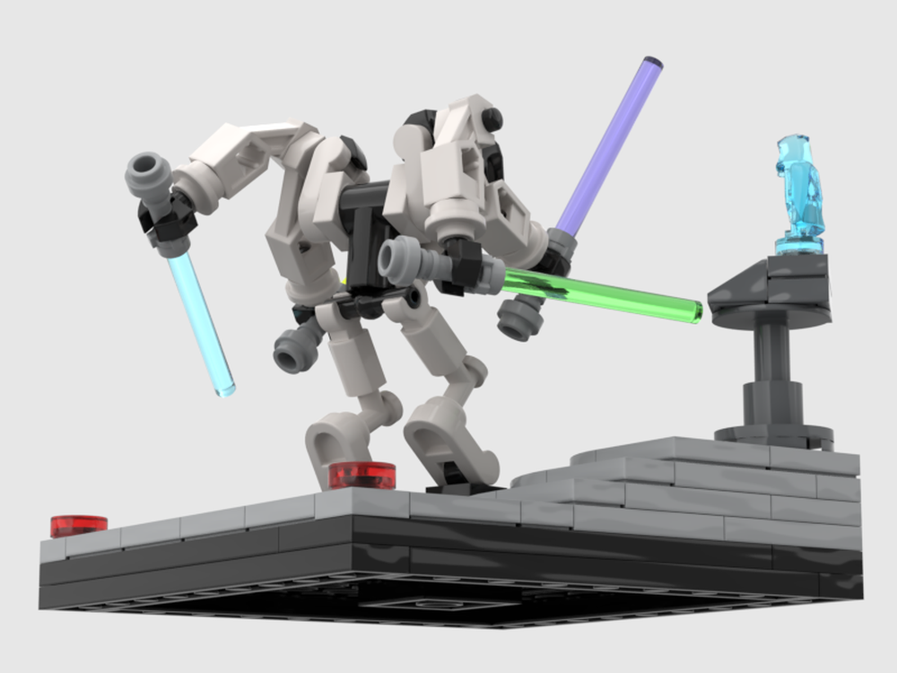 Lego Moc Stand For Moc 100011 General Grievous By Meregt By Thierry