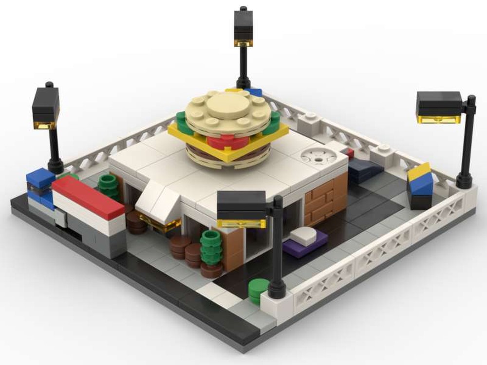 LEGO MOC Modular Restaurant #1 by meregt | Rebrickable - Build with LEGO