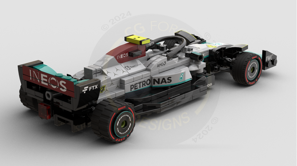 Lego Moc F1 Mercedes W13 By Cgforcedesigns Rebrickable Build With Lego