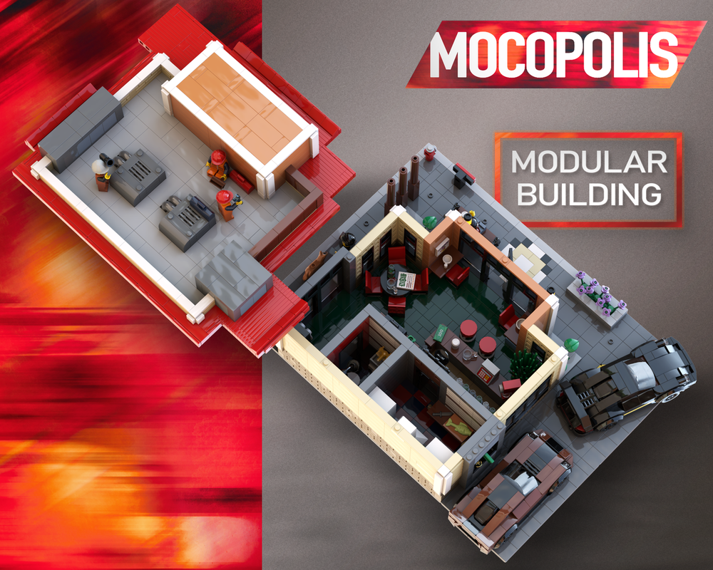 Lego Moc Modular Fast Food Restaurant For Lego City By Mocopolis
