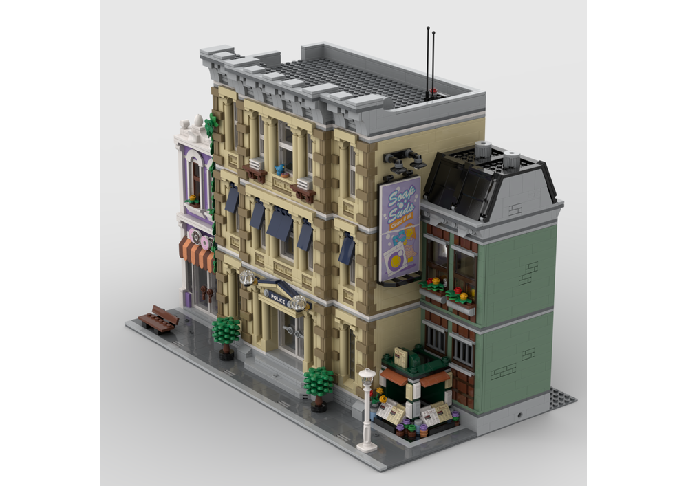 LEGO MOC Police Station Enhanced by EliteLongbowman7 | Rebrickable ...