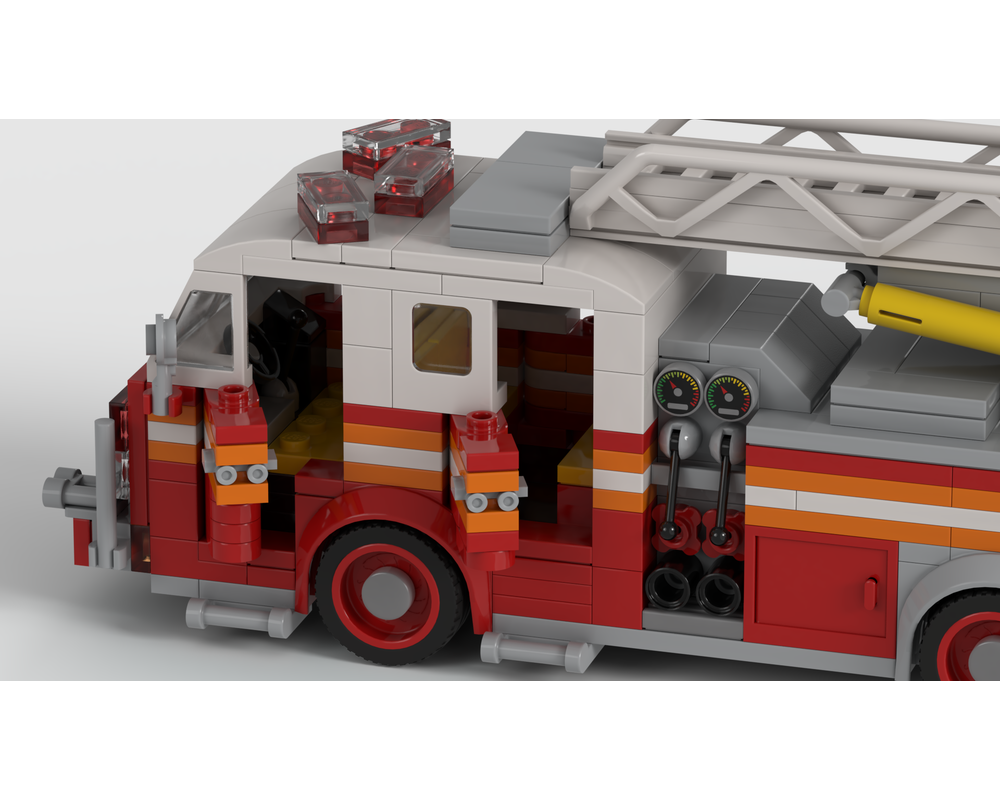 LEGO MOC NYFD Ladder Truck by Steven8D | Rebrickable - Build with LEGO