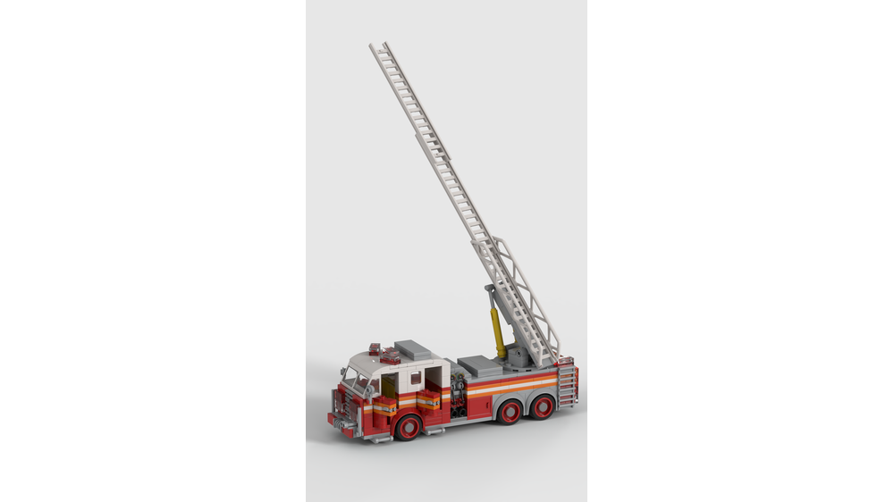LEGO MOC NYFD Ladder Truck by Steven8D | Rebrickable - Build with LEGO