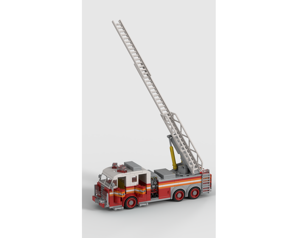 LEGO MOC NYFD Ladder Truck by Steven8D | Rebrickable - Build with LEGO