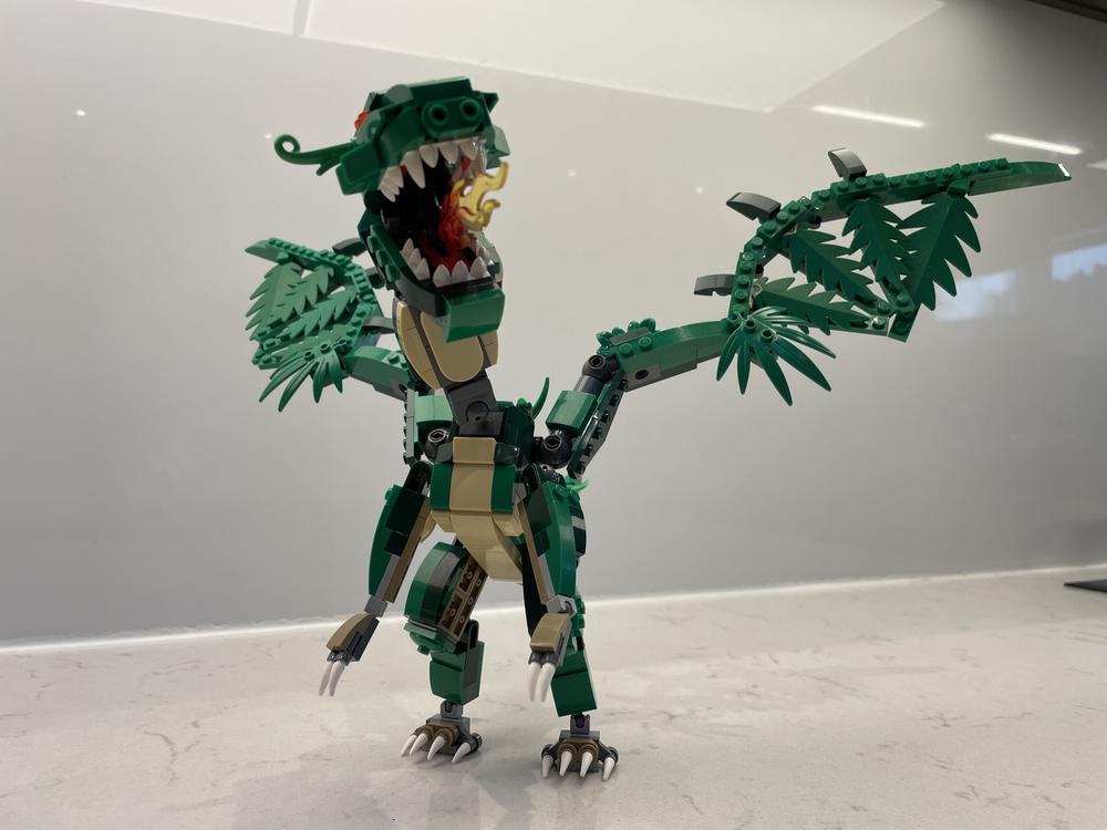 Lego Moc Green Dragon By Tomclarke Rebrickable Build With Lego
