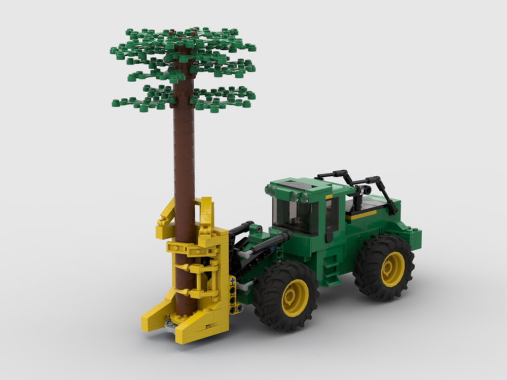 LEGO MOC John Deere 843L II Wheeled Feller Buncher by gerlingt ...