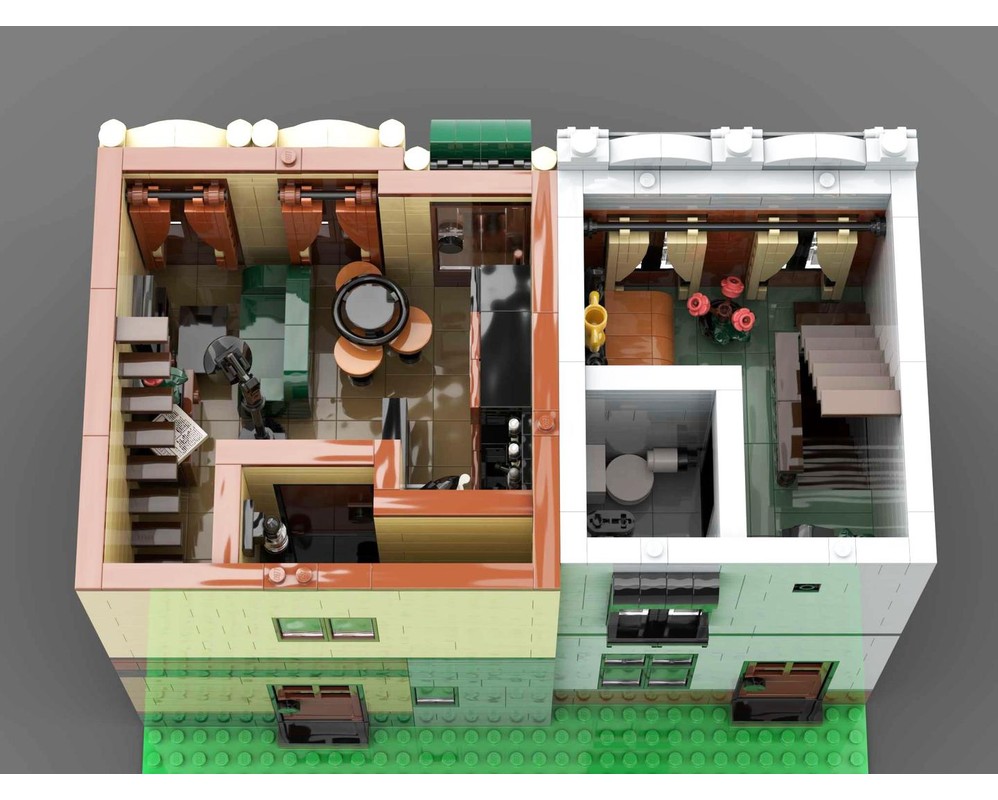 LEGO MOC-106927 DownTown Appartments - Modular Building [2025 Redesign ...