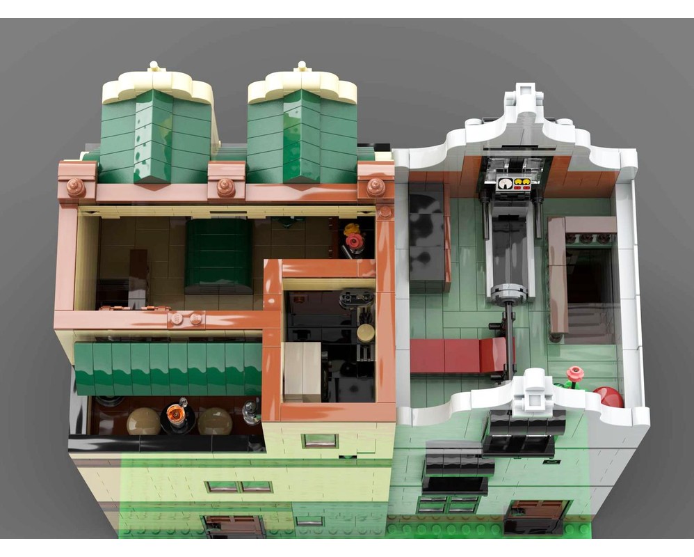 LEGO MOC-106927 DownTown Appartments - Modular Building [2025 Redesign ...