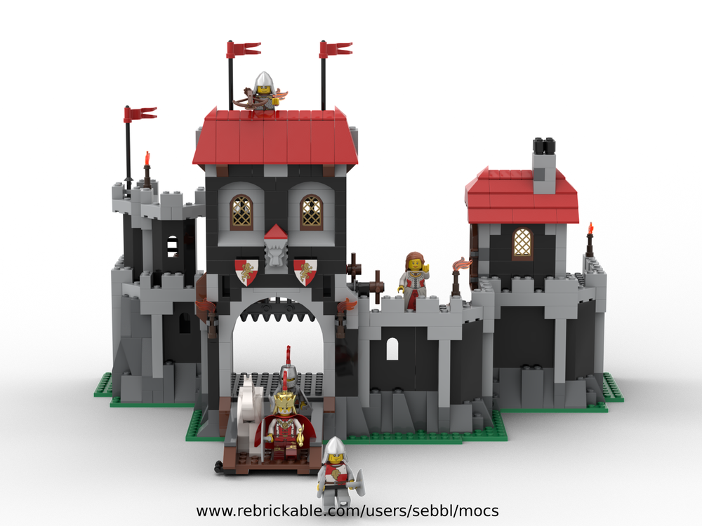 Lego Moc Black Castle And River Fortress From 7946 And 7947 By Sebbl