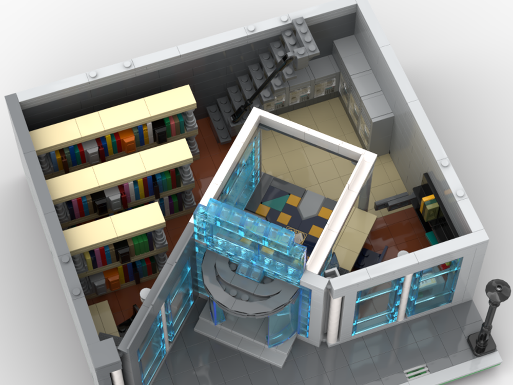 Lego Moc Modular Modern Library By Chricki Rebrickable Build With Lego