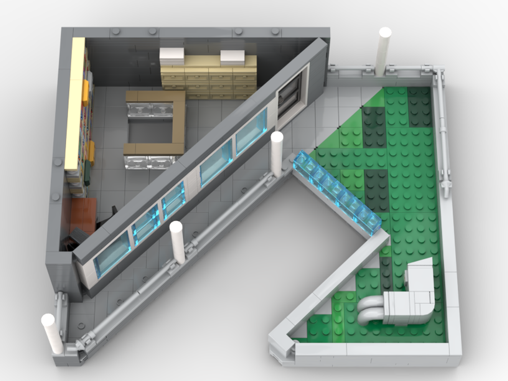 Lego Moc Modular Modern Library By Chricki Rebrickable Build With Lego