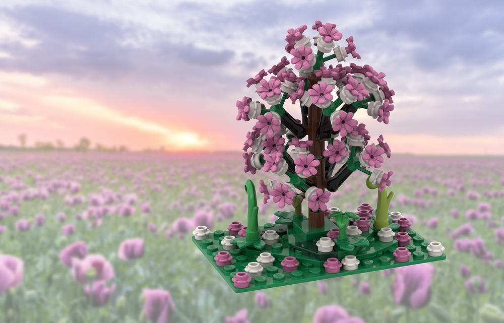 LEGO MOC Blossoming Magnolia Tree by BurningBricks | Rebrickable ...