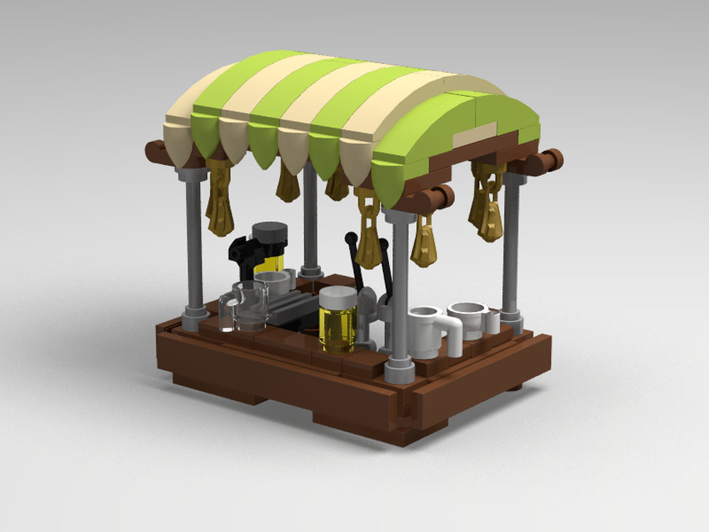 LEGO MOC Market Stall - Drinks by Pandoras Box | Rebrickable - Build ...
