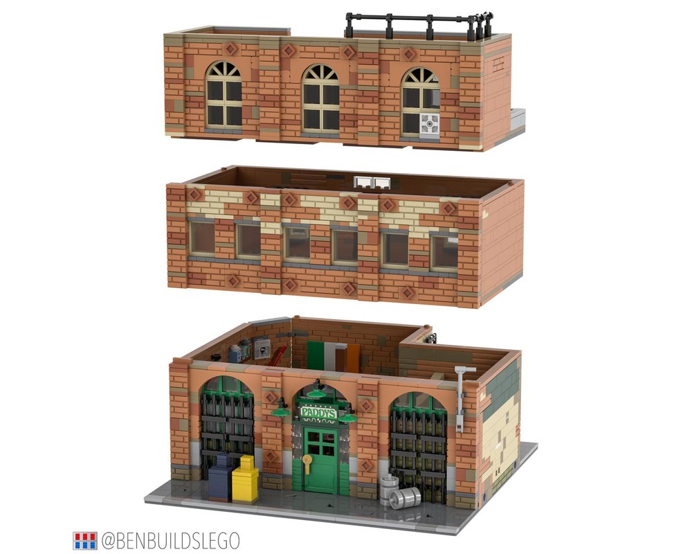 Lego Moc Modular Paddys Pub By Benbuildslego Rebrickable Build