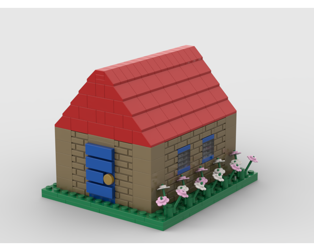 LEGO MOC House with Red Roof by elumination | Rebrickable - Build with LEGO