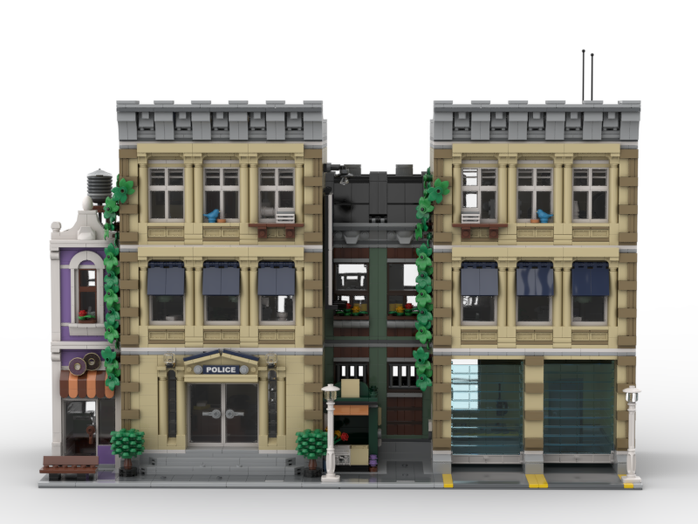 Lego Moc Police Station Extension By Legofan21 Rebrickable Build