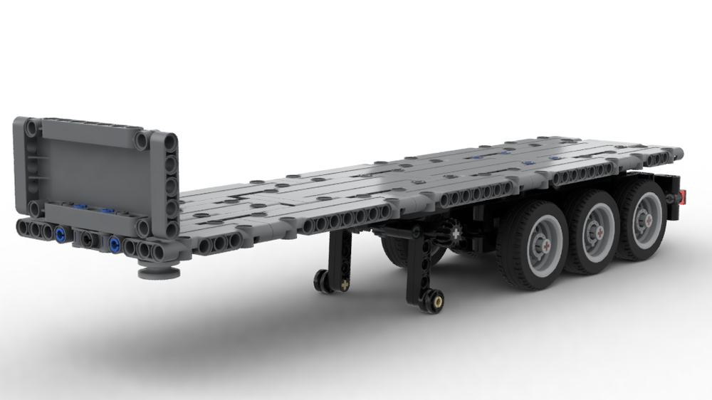 LEGO MOC Flatbed semi-trailer by TechnicMOCer | Rebrickable - Build ...