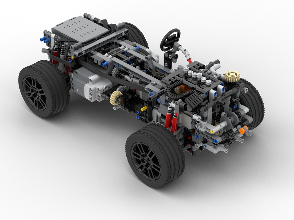 Lego Moc Motorised Defender V4 By Gamayun Rebrickable Build With Lego