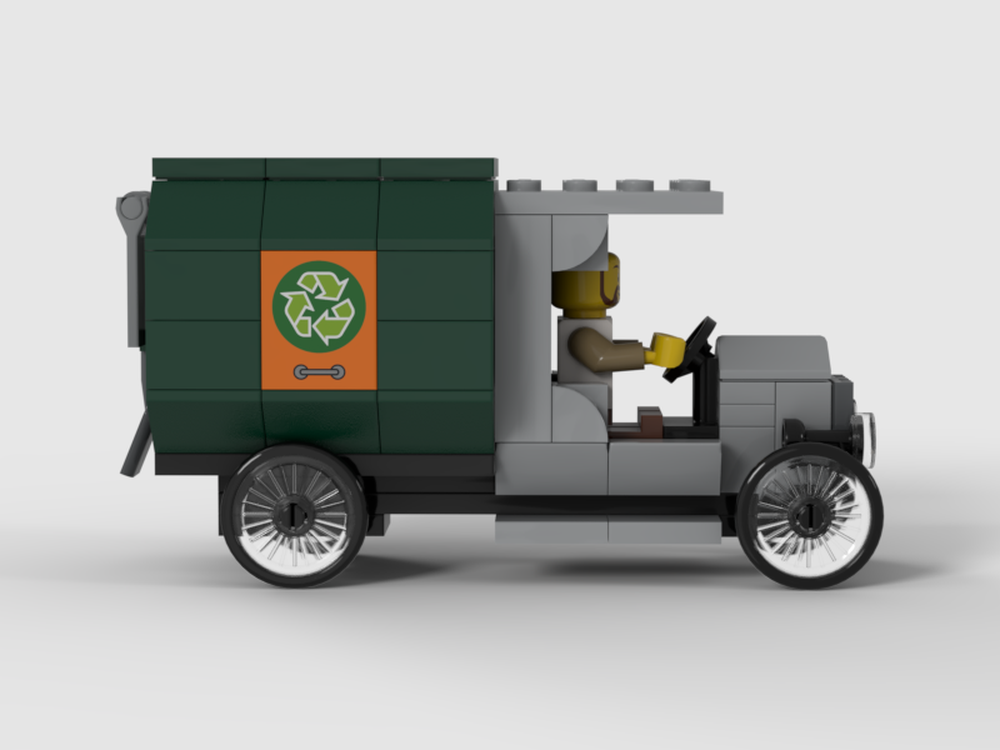 Lego Moc Vintage Garbage Truck By Saintceadda Rebrickable Build