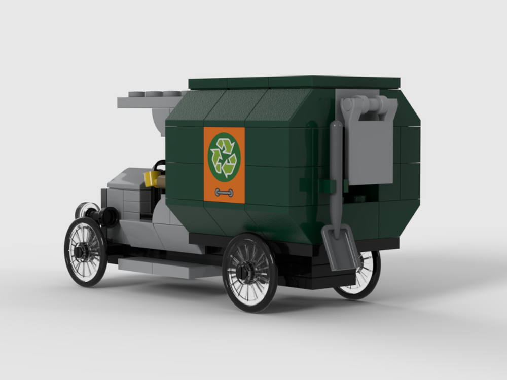 Lego Moc Vintage Garbage Truck By Saintceadda Rebrickable Build
