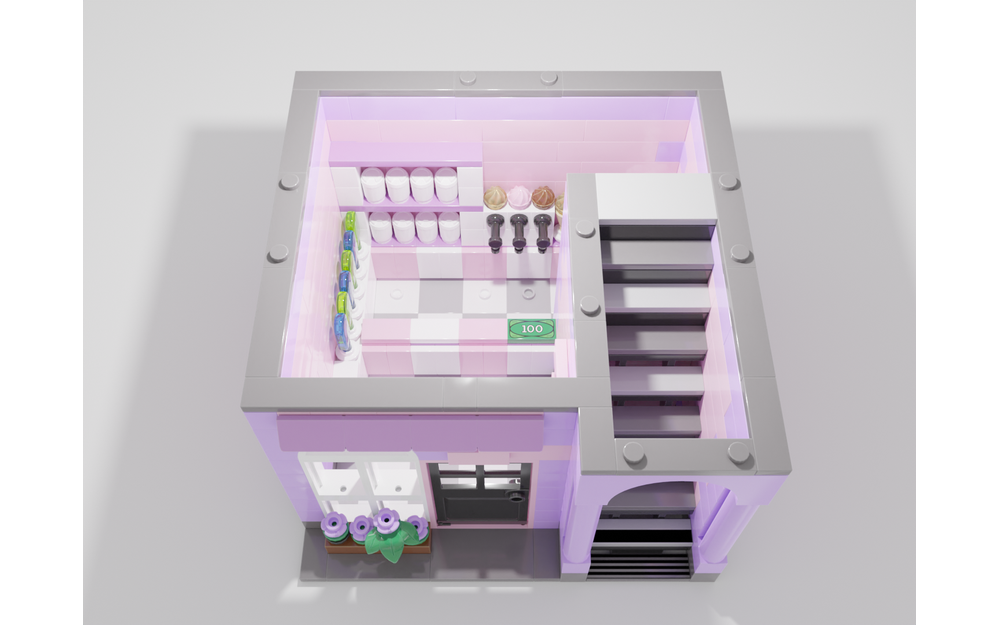 Lego Moc Modular Ice Cream Shop The Plum And Berry By Bugsbycarlin