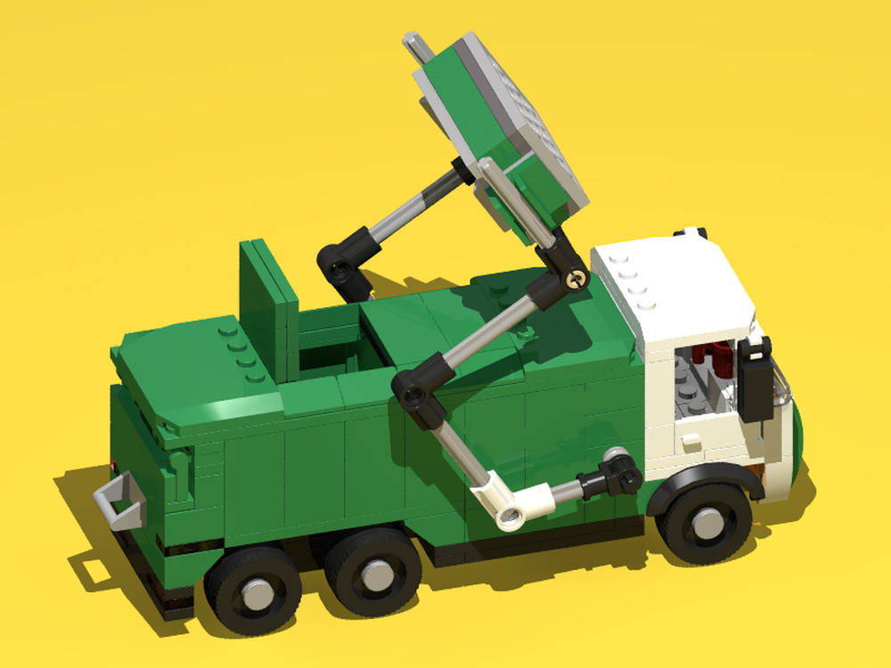 Lego Moc Garbage Truck By The Lego Master Rebrickable Build With Lego