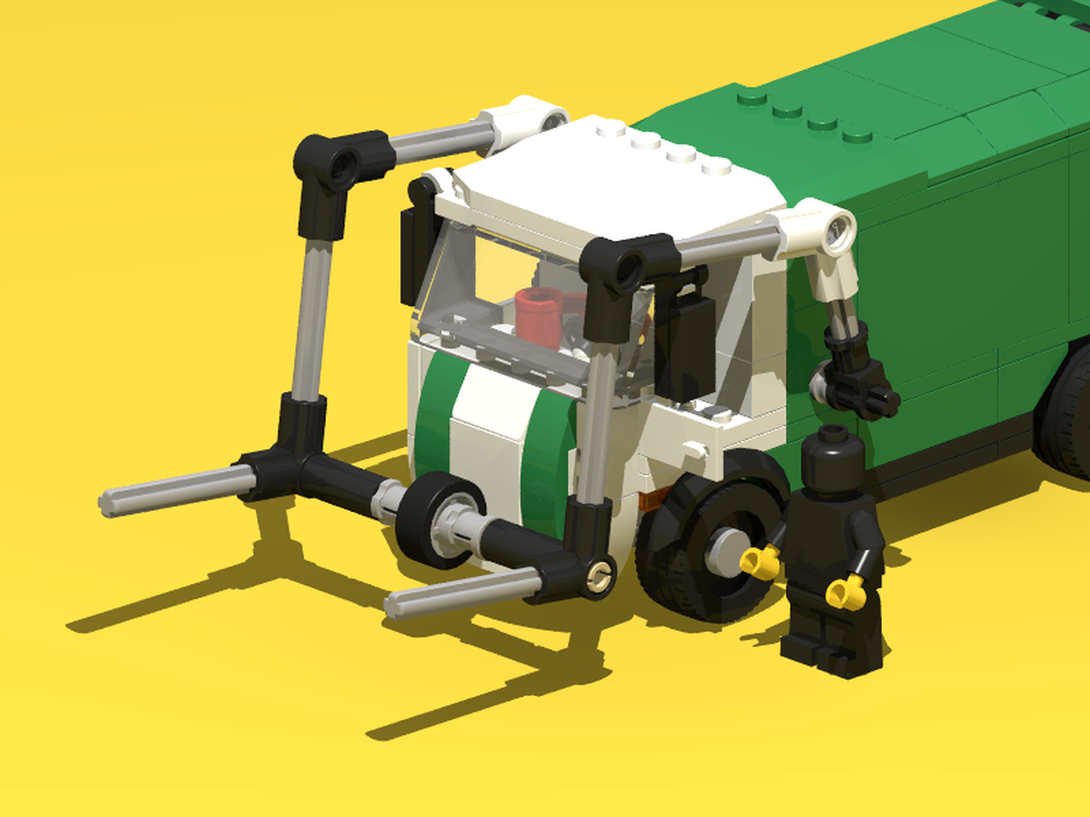 Lego Moc Garbage Truck By The Lego Master Rebrickable Build With Lego
