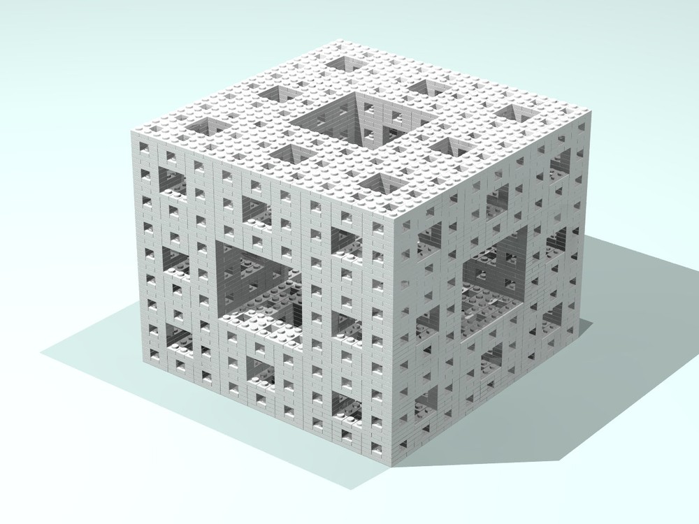 Lego Moc Menger Sponge By Doctroid Rebrickable Build With Lego