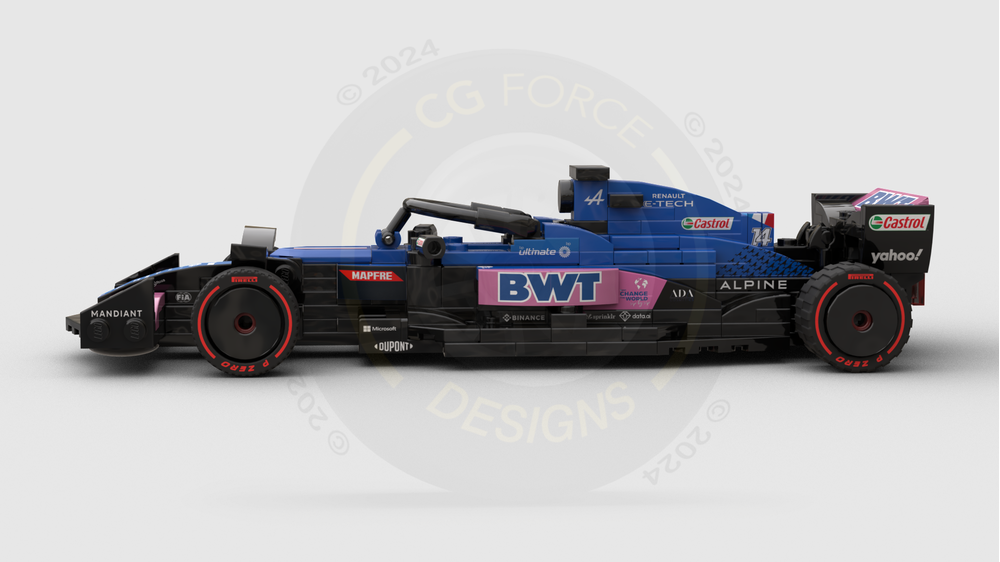 LEGO MOC F1 Alpine A522 by CGForceDesigns | Rebrickable - Build with LEGO