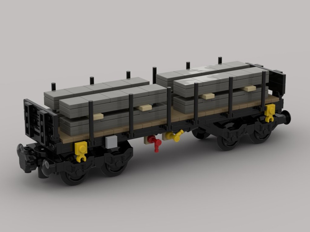 LEGO MOC Flat freight wagon (Flachwagen) Typ Rmms from the German ...