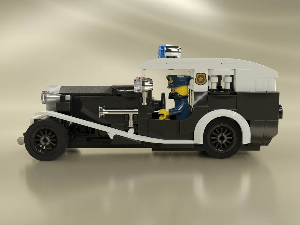 Lego Moc Vintage Police Car By Dongeraldo Rebrickable Build With Lego