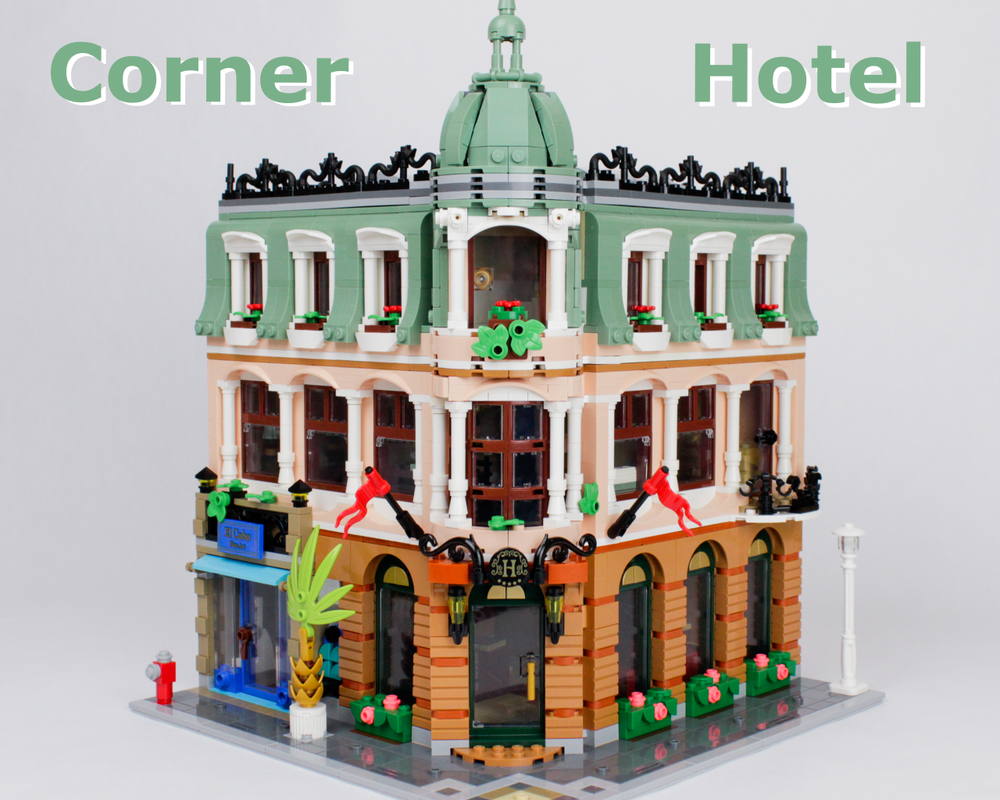 LEGO MOC Corner Boutique Hotel by Stonewall Bricks | Rebrickable ...