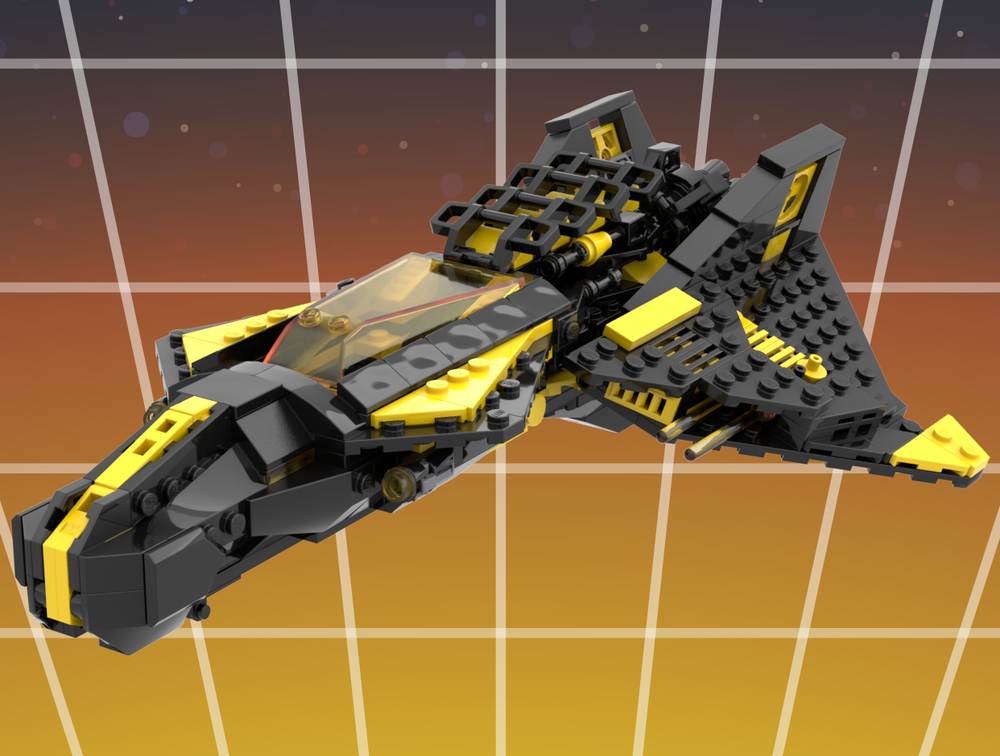 Lego Moc Blacktron Heavy Fighter By Sahag Rebrickable Build With Lego