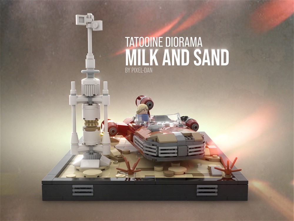 Lego Moc Pixel Dans Milk And Sand A Tatooine Diorama X 34