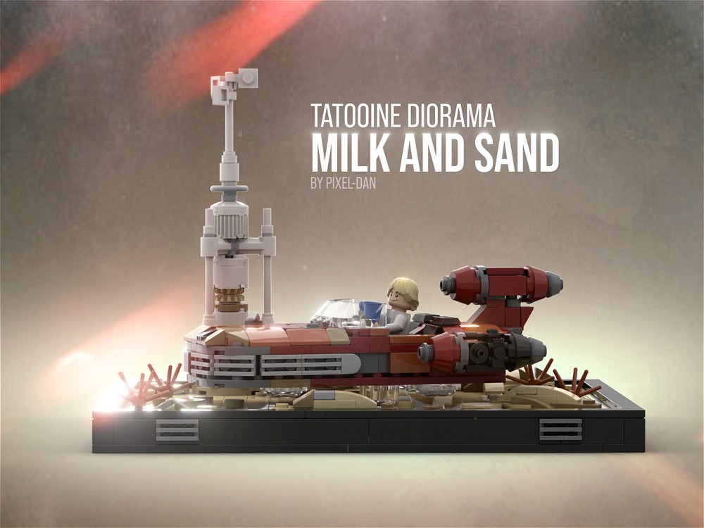 Lego Moc Pixel Dans Milk And Sand A Tatooine Diorama X 34