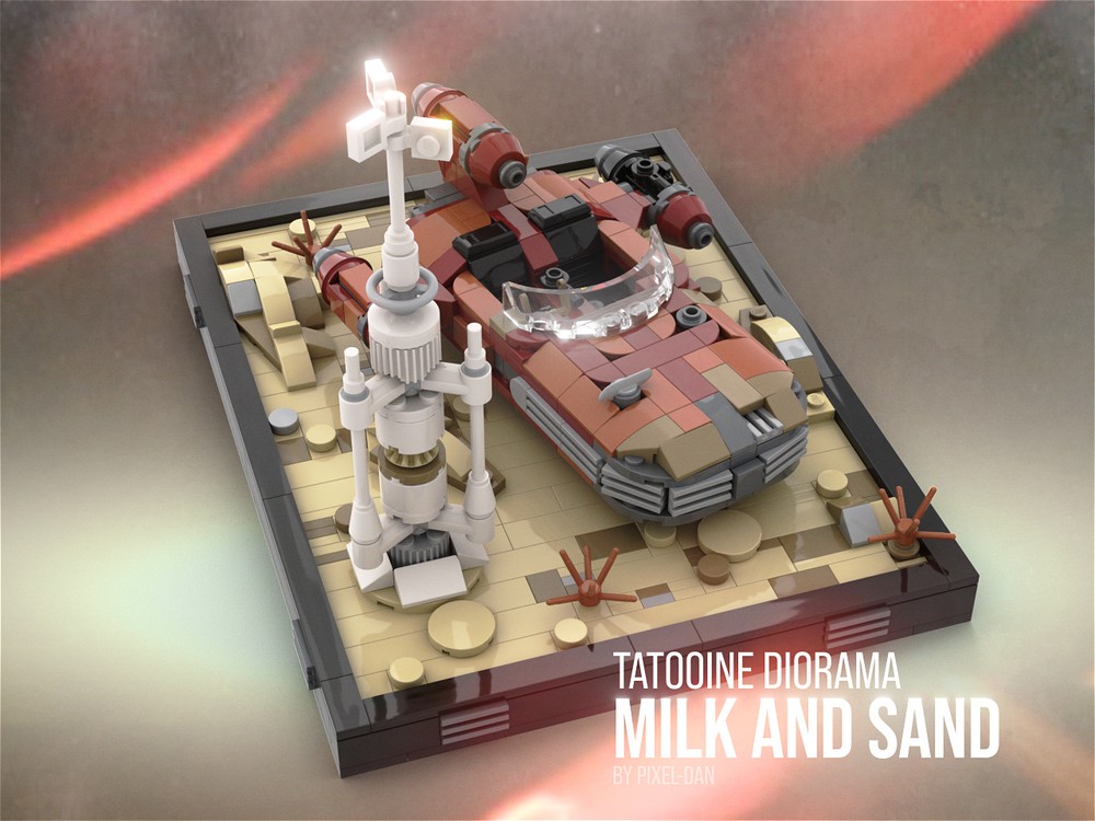 Lego Moc Pixel Dans Milk And Sand A Tatooine Diorama X 34