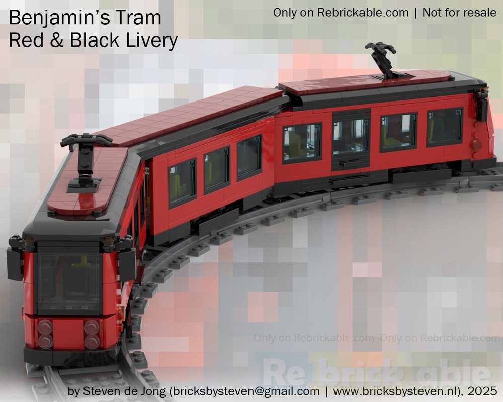 LEGO MOC-108979 Tram for Benjamin (Articulated, Minifig / City Scale ...